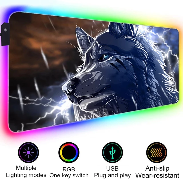 Furry Wolf Desk Mat: Mouse Pad Cute Fox Anime Mousepad Xl, 48% OFF