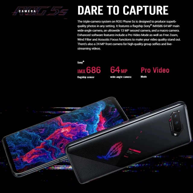 Asus ROG Phone 5S/5S Pro 5G Gaming Mobile Phone 6.78″ 144Hz 12GB 256GB ...