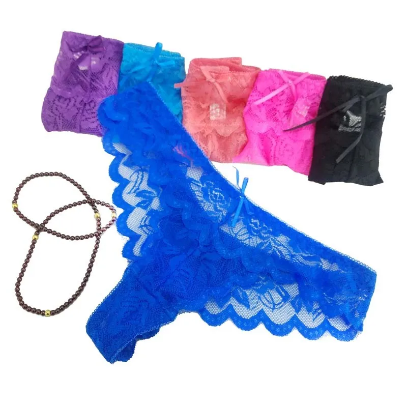 Tangas sexys de encaje para mujer, ropa interior de 6 colores, bragas ...