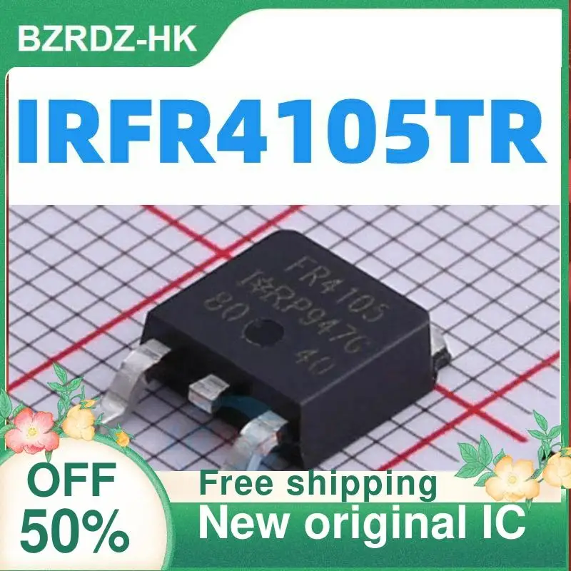 5 unids/lote IRFR4105TRPBF IRFR4105 FR4105 27A/55V TO 252 nuevo IC ...