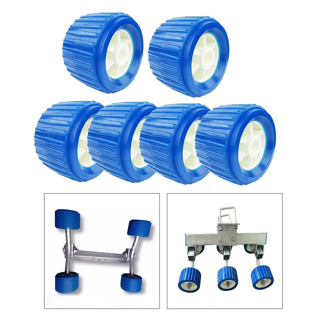6 Piece Boat Trailer Roller Marine Boat Ribbed Wobble Roller Heavy Duty ...