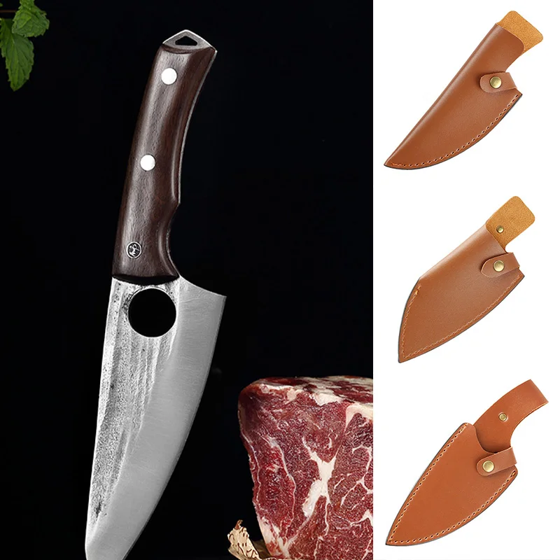 PROTECTION DES COUTEAUX,B--Fourreau de couteau, étui en cuir pour lame ...