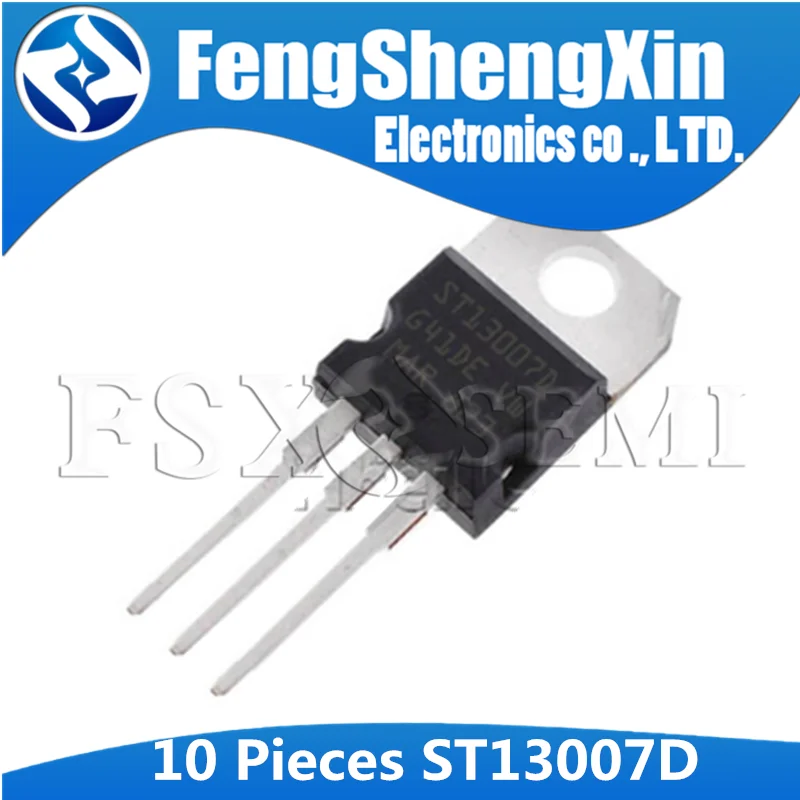 10pcs ST13007D TO-220 ST13007A TO220 ST13007 13007D 13007A HIGH VOLTAGE FAST-SWITCHING NPN POWER ...