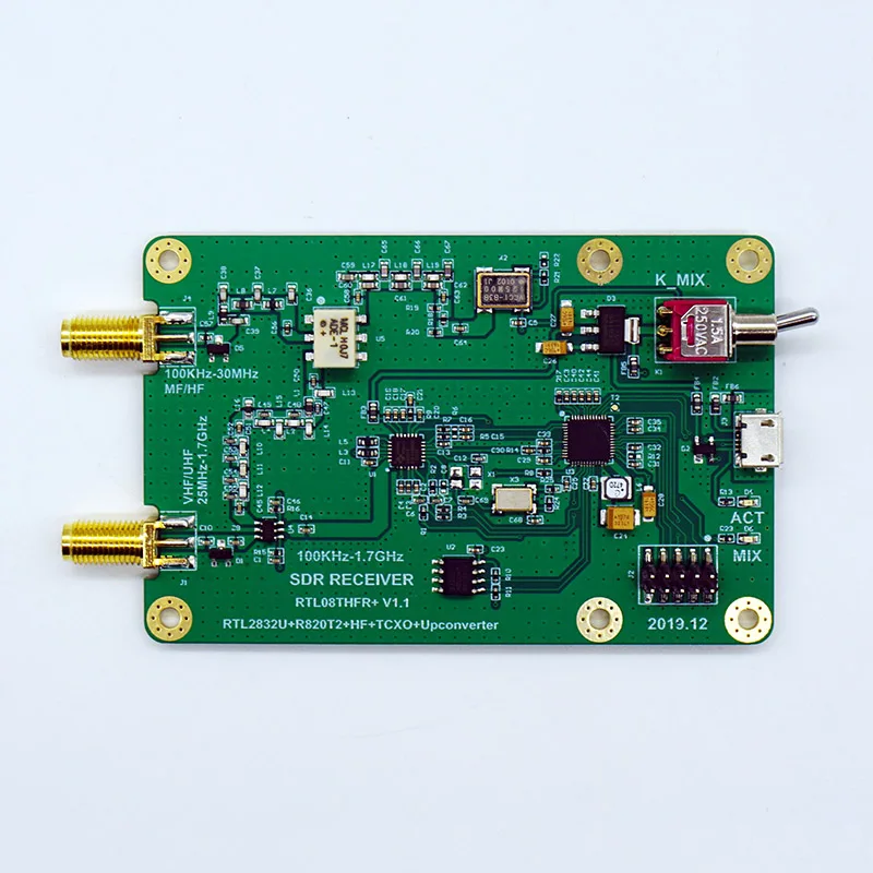 RTL-SDR Demo board 100KHz-1.7GHz Upconverter+1PPM TXCO RTL-SDR Receiver ...