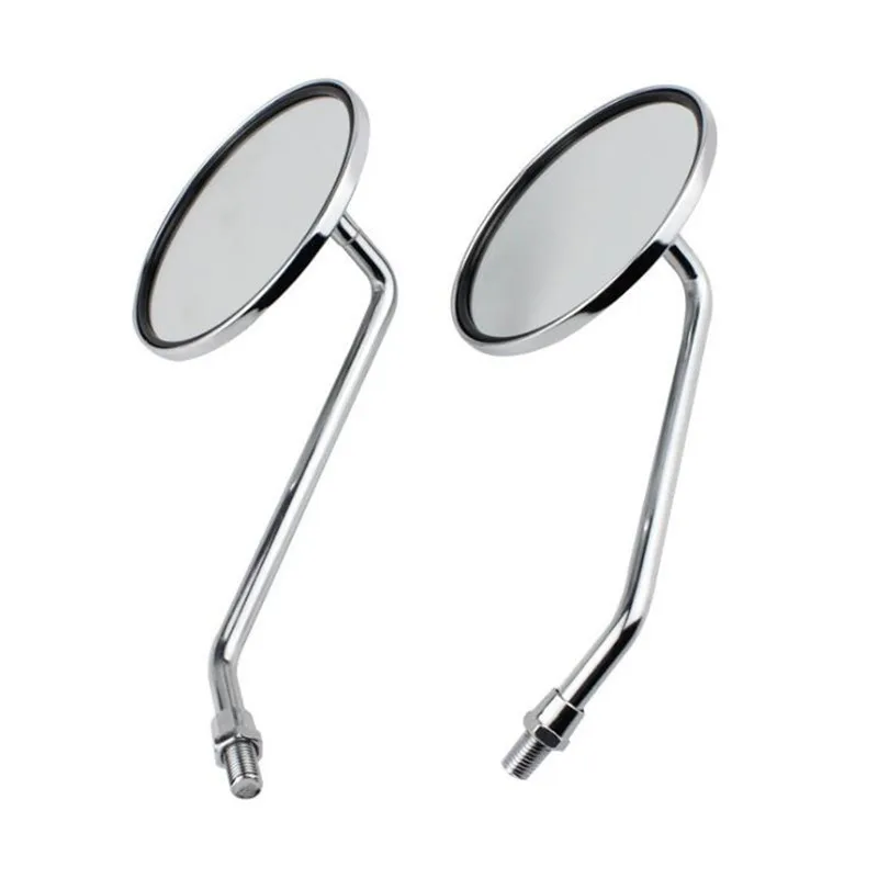 2Pcs/Pair 8mm 10mm Motorcycle Back Side Convex Mirror Rearview Mirror ...