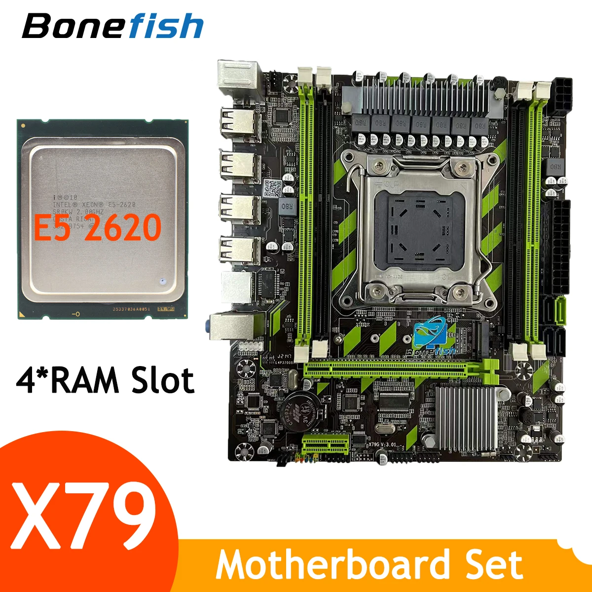 4 Ram Slot X79 Motherboard Kit Combo Set With Intel Xeon E5 2620 ...