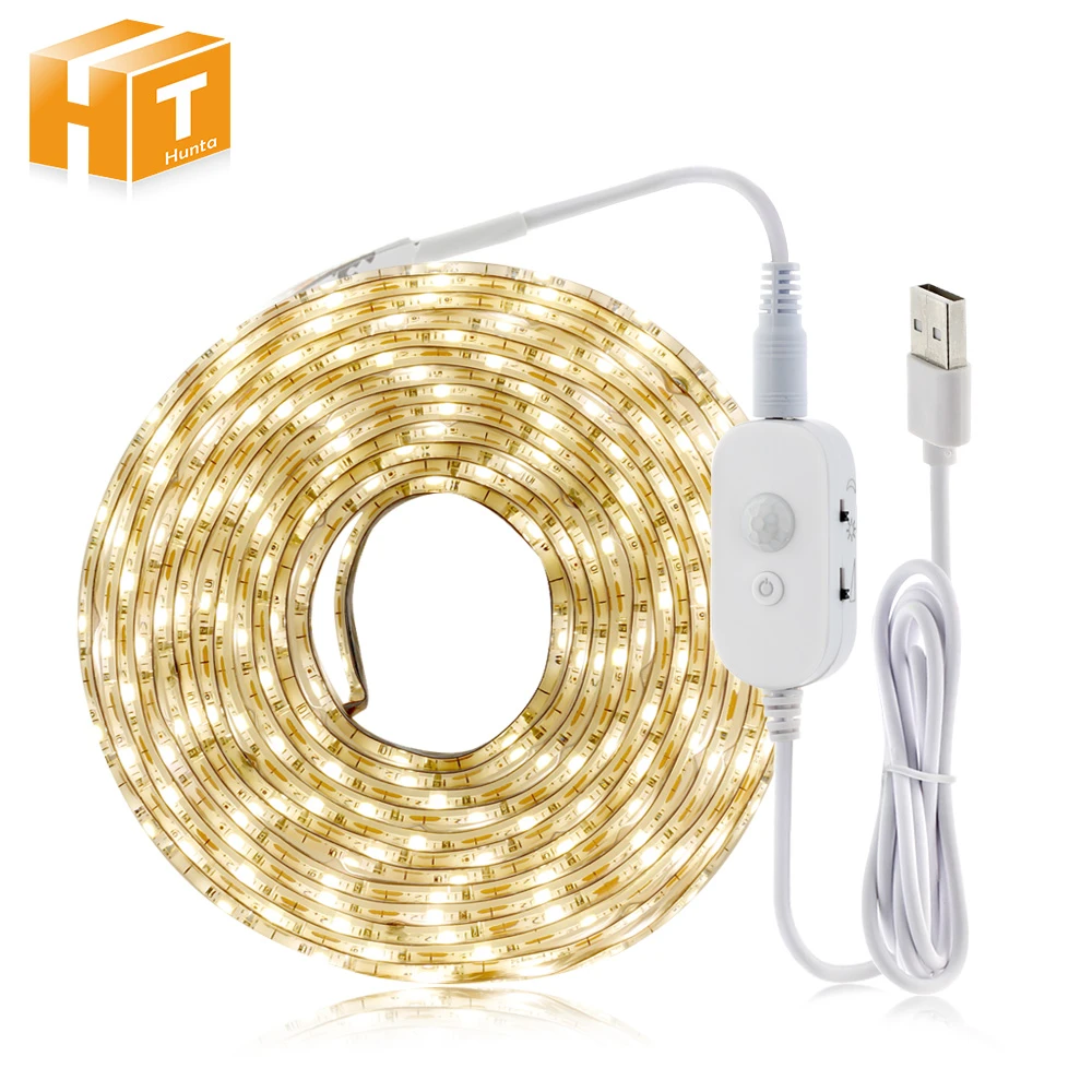 Usb Pir Sensor Led Strip Motion Sensor Led Tape For Diy Under Bed Light ...