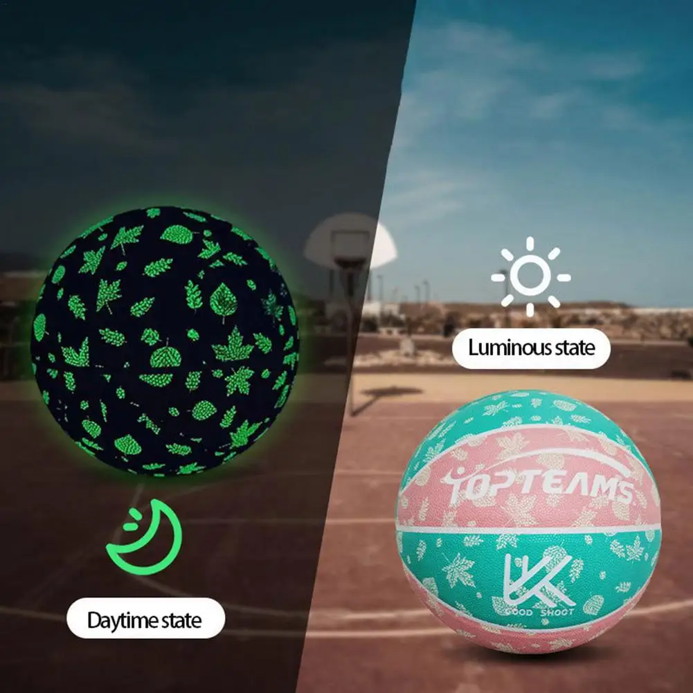 No 7 Reflective Luminous Basketball Light Up Night Glowing Holographic ...