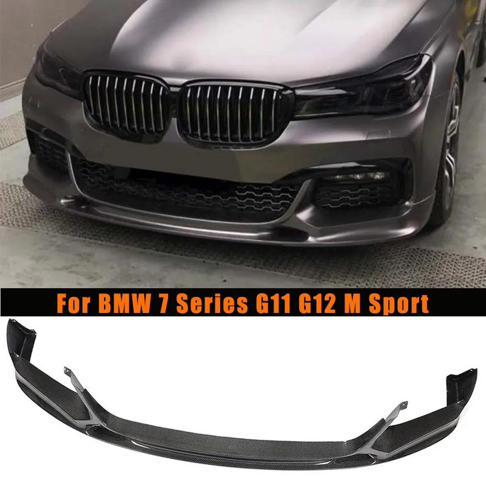 Carbon-Fiber-FRP-Front-Body-Kit-Bumper-Lip-Spoiler-Splitters-For-BMW-7 ...
