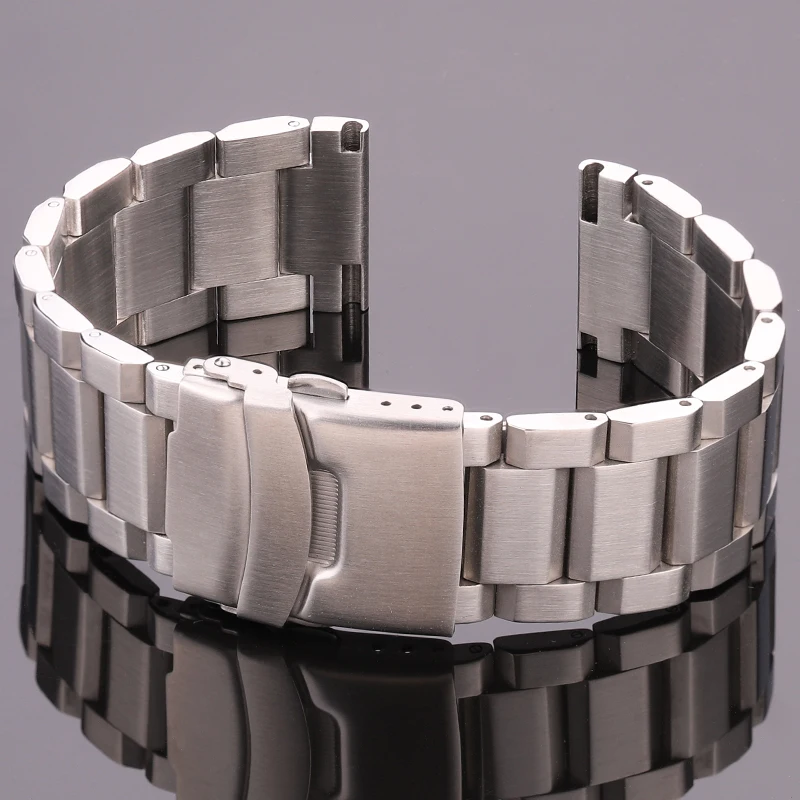 Stainless-Steel-Watch-Band-Link-Bracelet-Style-18mm-20-22-24mm ...