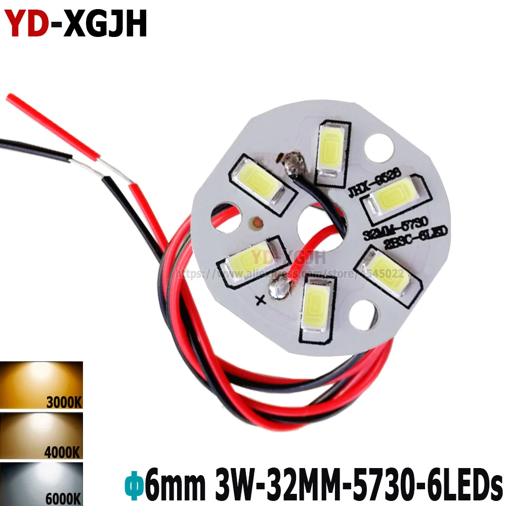 3w 32mm Smd Brightness Smd Light Board Led Lamp Panel Welded 30cm Wire ...