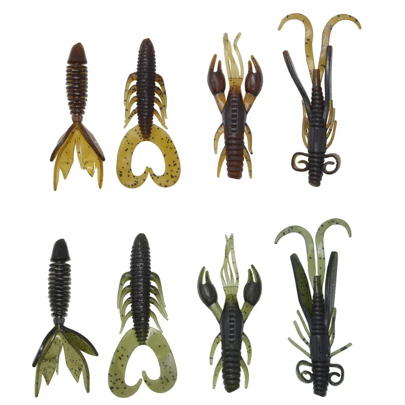 Fishing-Soft-Lure-Bait-Alien-Worm-Shrimp-Grub-For-Catching-Bass-Fish ...
