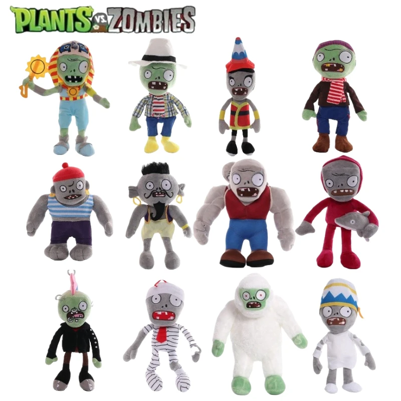 1pcs Plants vs Zombies Toys 30cm Stuffed Plush Doll Toys Conehead ...