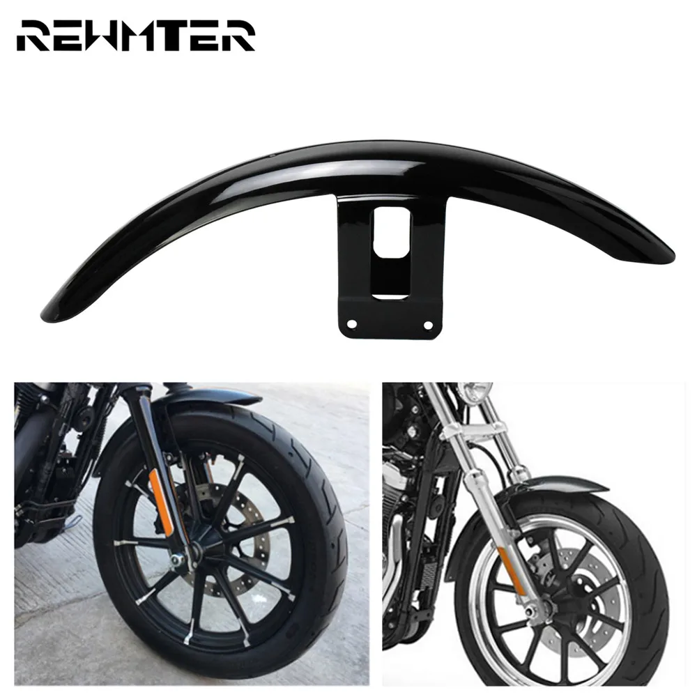 Motorcycle Front Fender Protector Mudguard Cover Gloss Black ABS ...