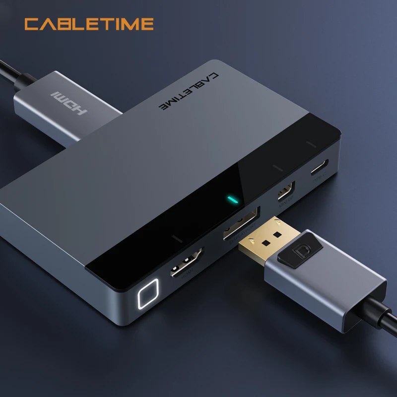 CABLETIME-LED-Wireless-Display-Switcher-4-in-1-HDMI-HDR-Button-Switch ...