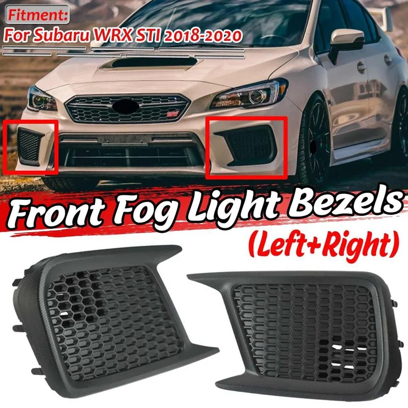 1 Pair Car Front Fog Light Grille Grill Bezels Cover Trim for Subaru ...