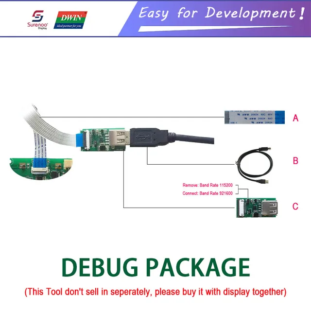 Dwin T5L HMI Intelligent Display, DMG10600C070_03W 7.0" IPS 1024X600 ...