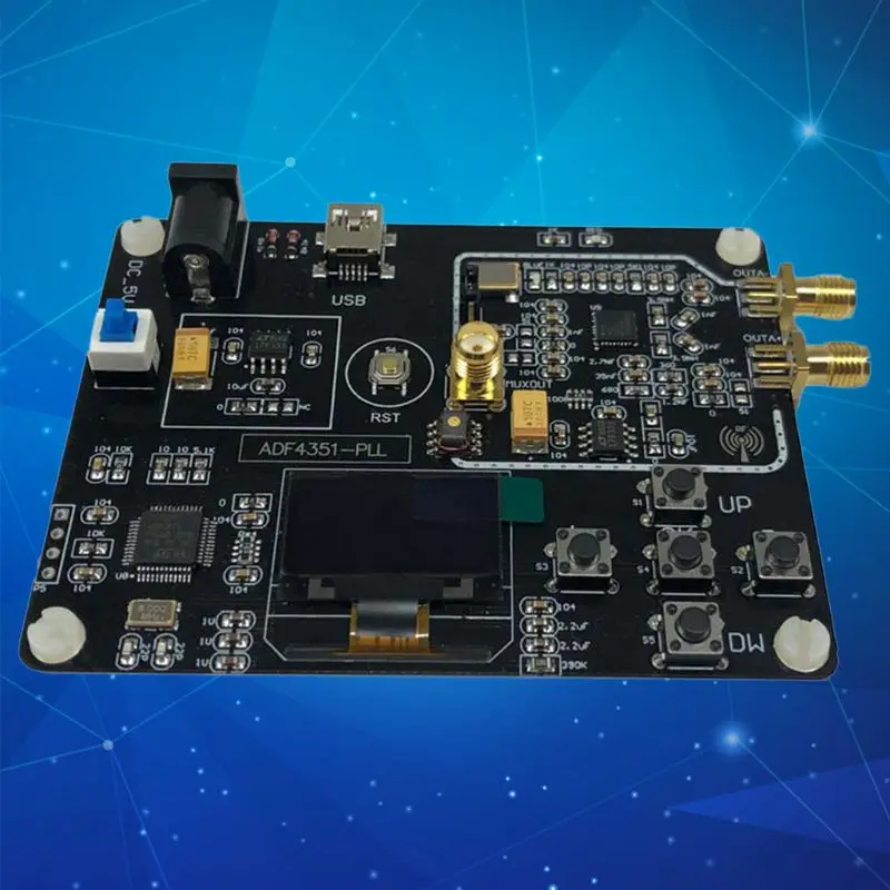 35M-4.4G RF Signal Generator ADF4351 Sweep Frequency OLED Display ...