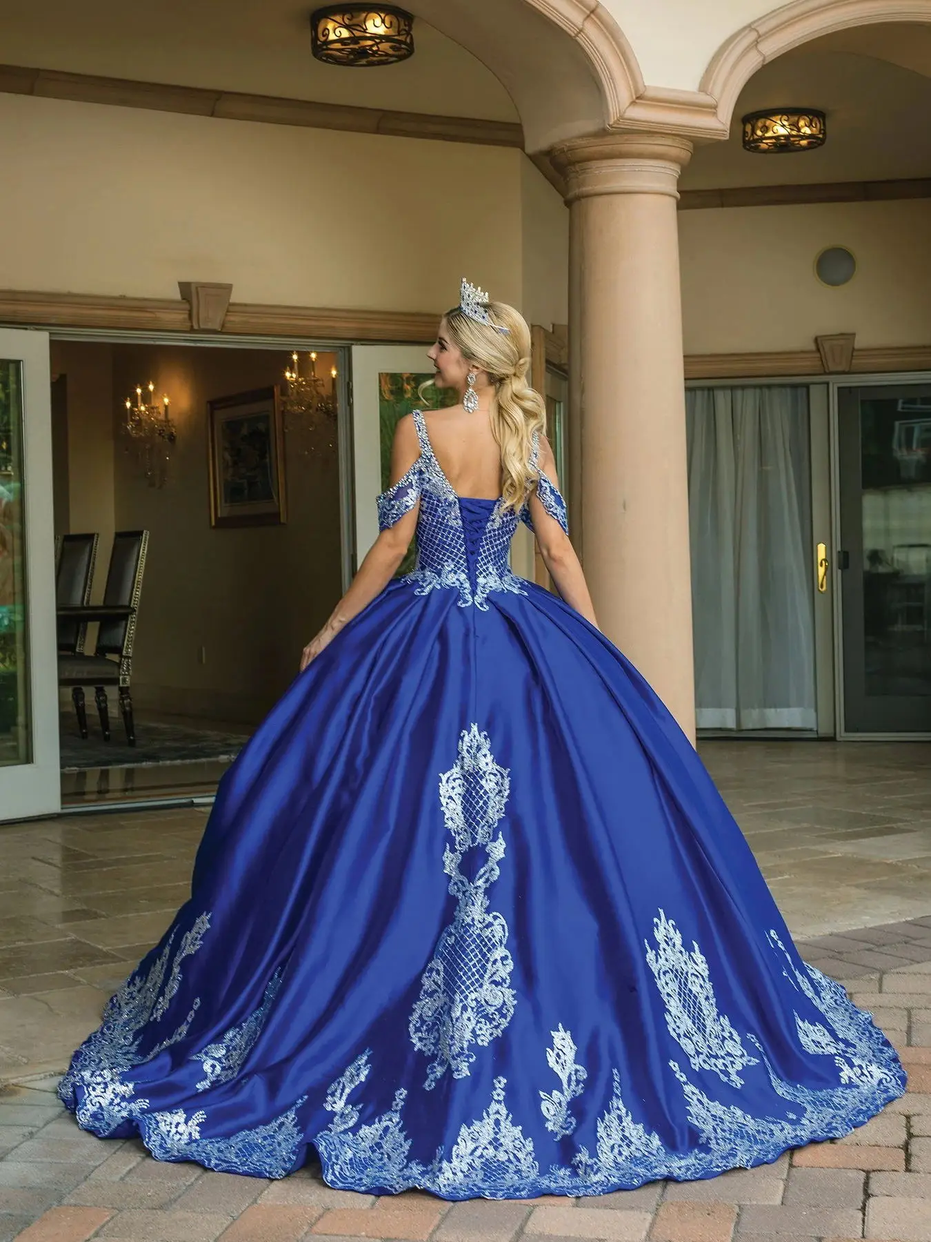 Royal Blue And Black Quinceanera Dresses