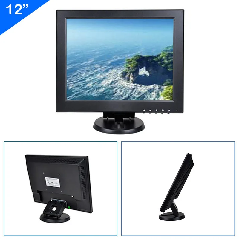 Zhixianda 12 Inch 4:3 800x600 1024x768 Industrial Monitor Display With ...