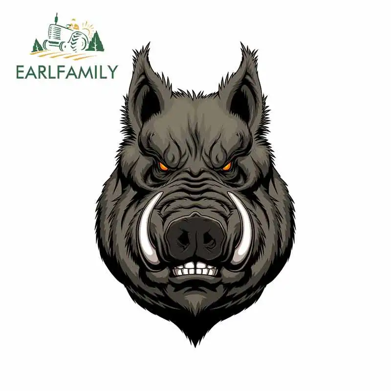 EARLFAMILY-13cm-x-9cm-For-Angry-Boar-Head-DIY-Motorcycle-Stickers ...