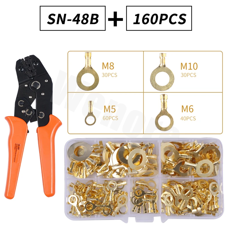 Bornier rond 160 pièces/ensemble bornes de type O, connecteur pressé à ...