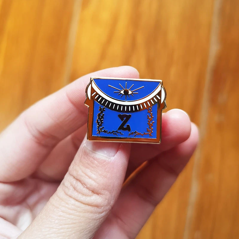Masonic Lapel Pins 4 Degree Secret Master Apron Z Eye Hard Enamel Metal ...