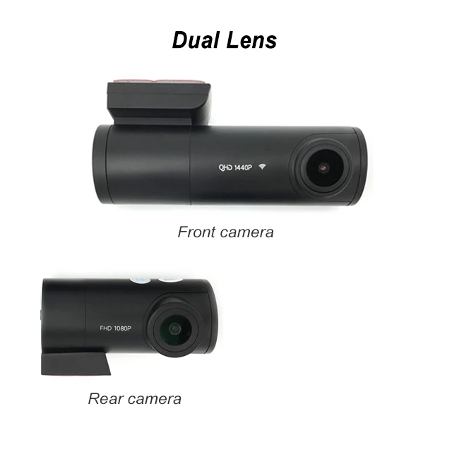 4K Mini WiFI Car Dash Cam front Cam 2160P Car Dvr Dual Cameras GPS ...