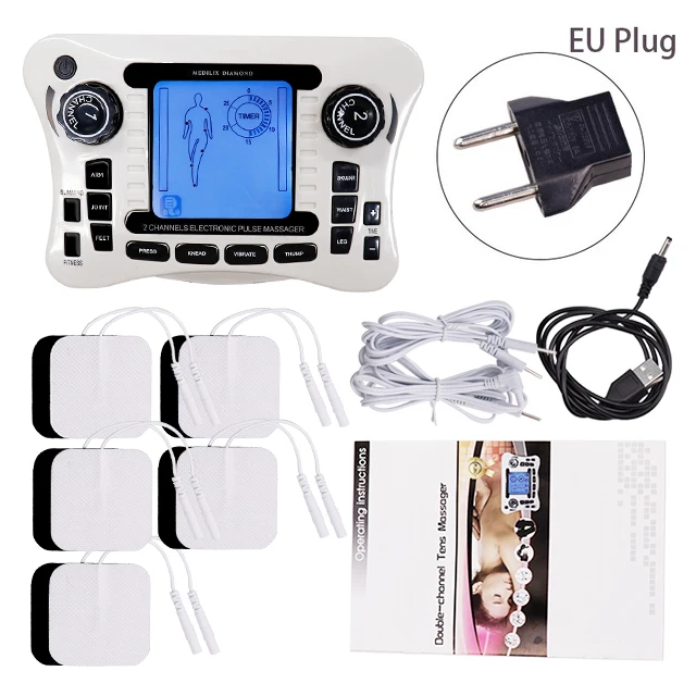 12 Modes Electronic Pulse Tens Ems Trainer Body Massager Muscle ...
