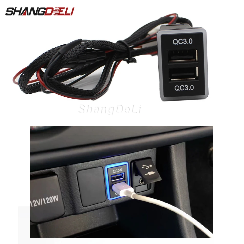 Quick Charge Car Charger Dual Qc3.0 Usb Interface Socket Fast Car ...