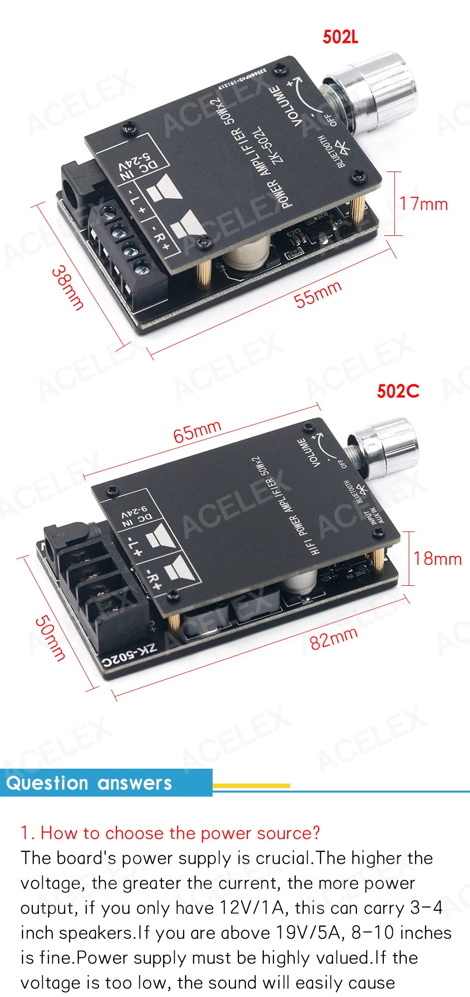 1002L Mini - Amplificateur Numérique Haute Puissance, Bluetooth Zk ...