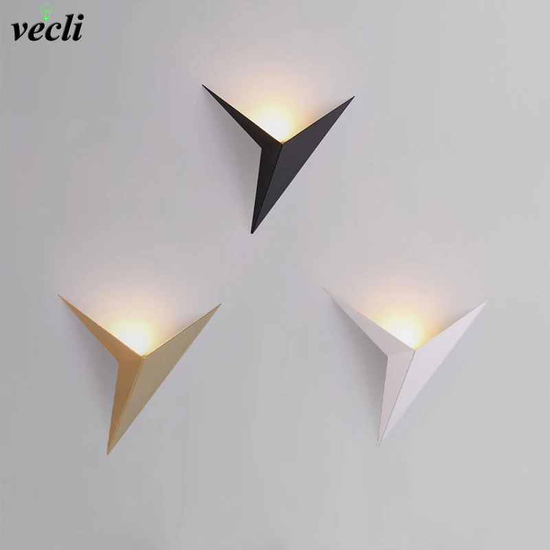 Creative Triangle Wall Lamp Nordic Led Wall Light Living Room ...