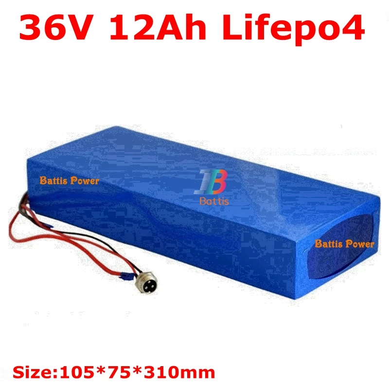 36v 12ah Electric Bike Battery Lifepo4 36v Bateria With Bms 3a Charger ...