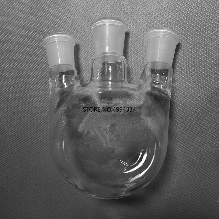 Matraz de cristal de fondo redondo de 100ml con cuello recto, frasco ...