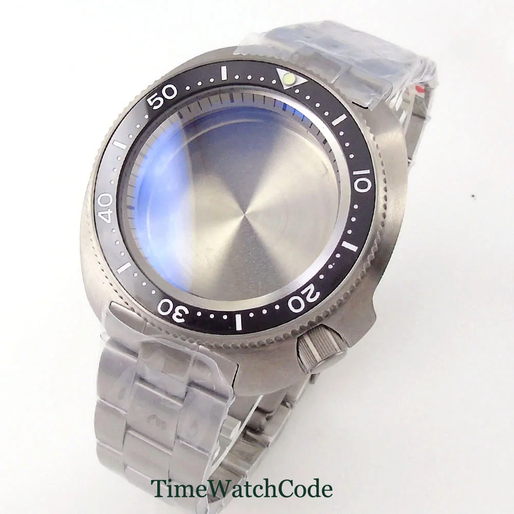 Titanium-Diver-Watch-Case-Bracelet-AR-Coating-Sapphire-Crystal-Fit-For ...