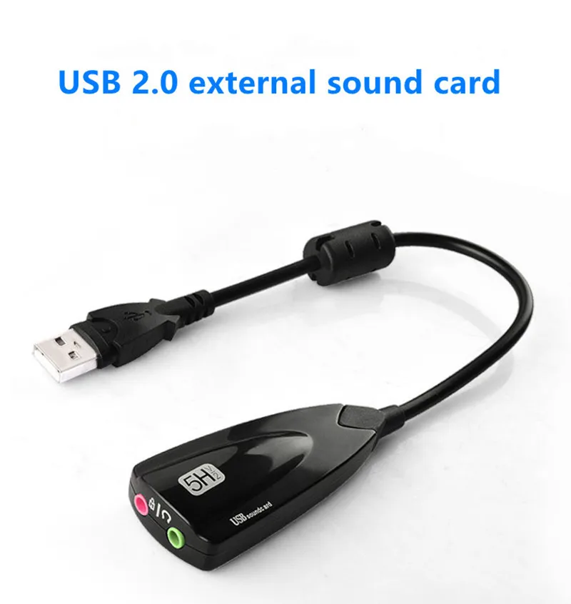 External USB Sound Card 7.1 Adapter 5HV2 USB to Sound Antimagnetic ...
