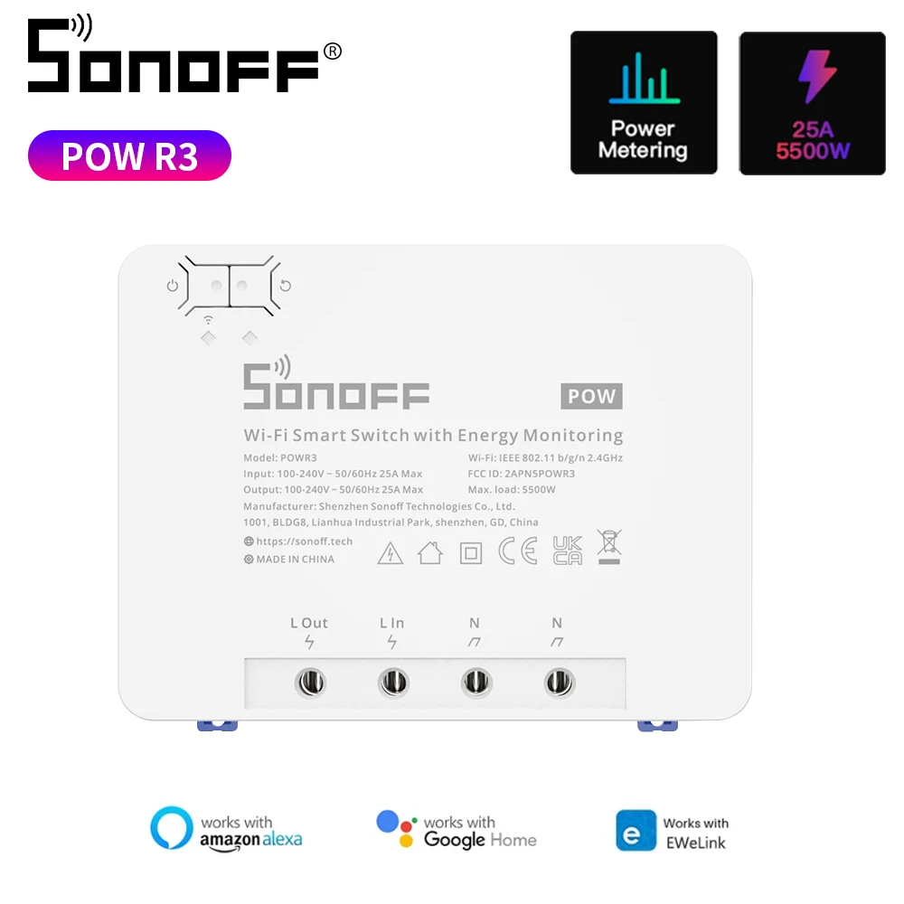 Sonoff-interruptor-inteligente-POWR3-POW-R3-Wif-dispositivo-con ...