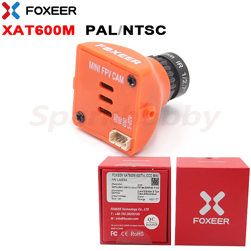 Foxeer Hs1177 Xat600m 600tvl Ccd 2.8mm Lens Ir Mini Fpv Camera Pal Ntsc ...