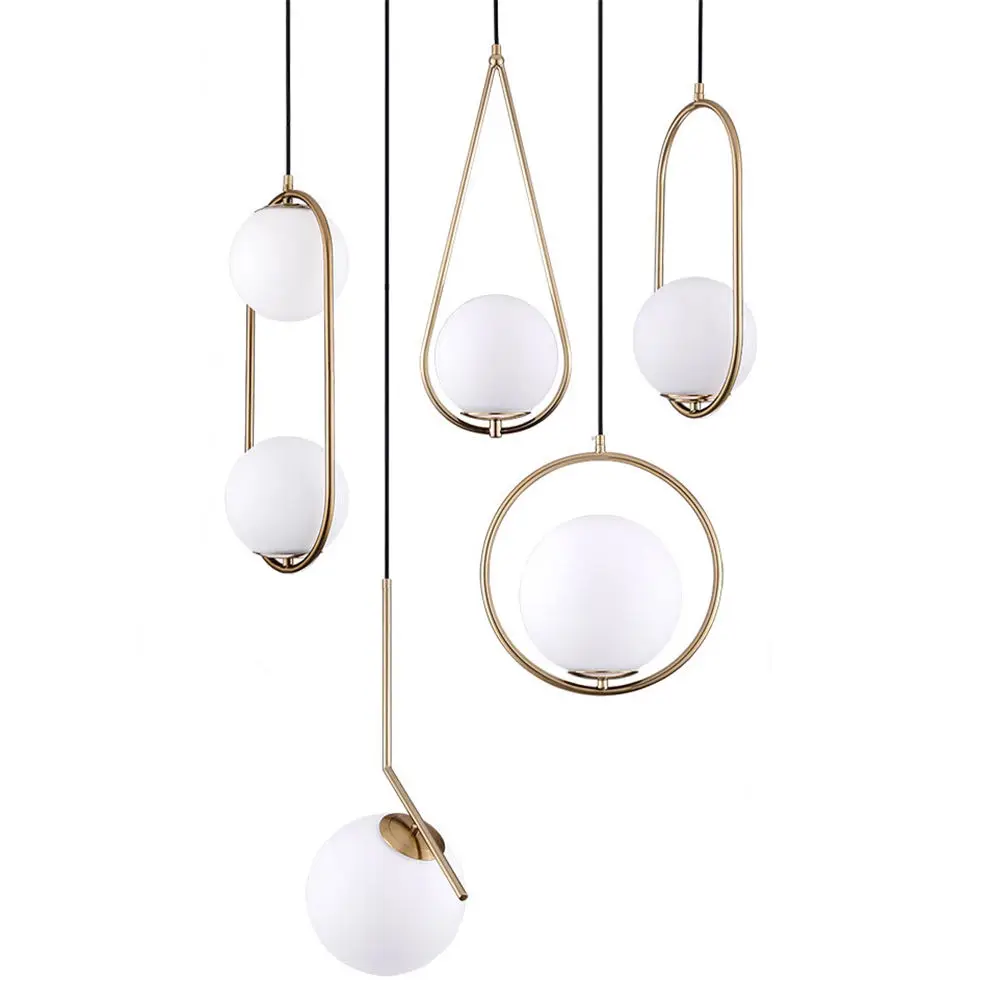Скандинавская подвеска в виде стеклянного шара, светильники постмодерн ...