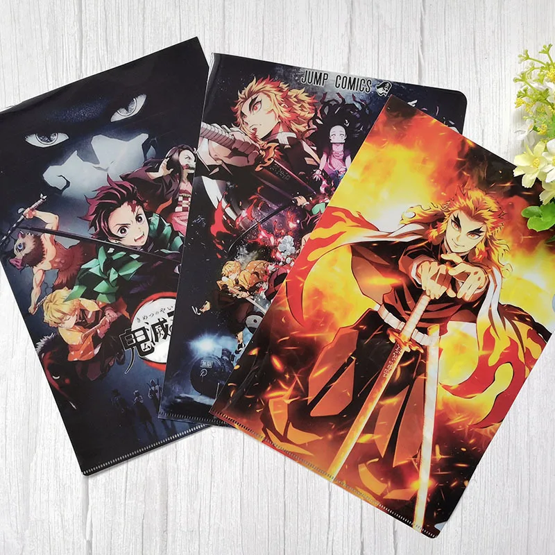 Anime Demon Slayer Folder PVC File Bag Tanjirou Kamado Nezuko Tomioka ...