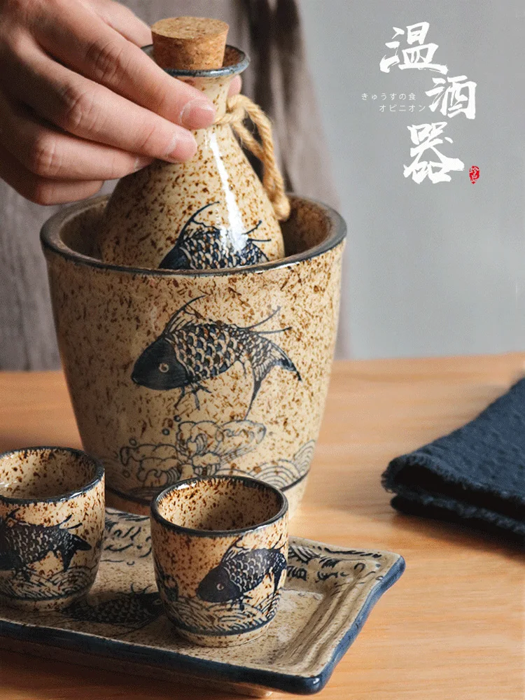 Mugs Drink & Barware Vintage Japanese Stoneware Sake Cups with lids ...