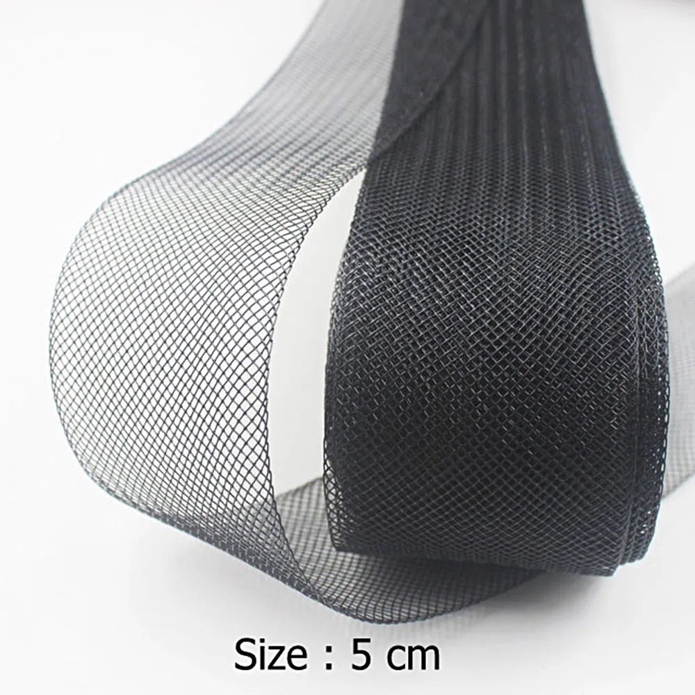 [IuBuFiGo] 2" 5cm Flat Stiff Hard Rigid Netting Plain Crin Horsehair ...