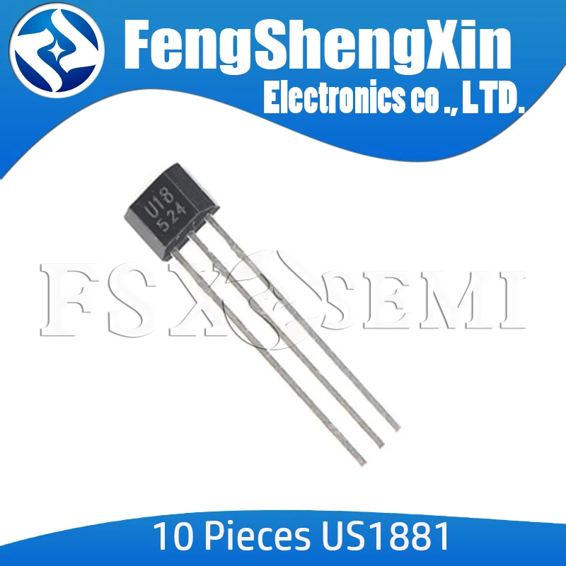 10pcs/lot U18 TO 92 US1881 OH188 1881 Hall Effect Sensor Magnetic ...