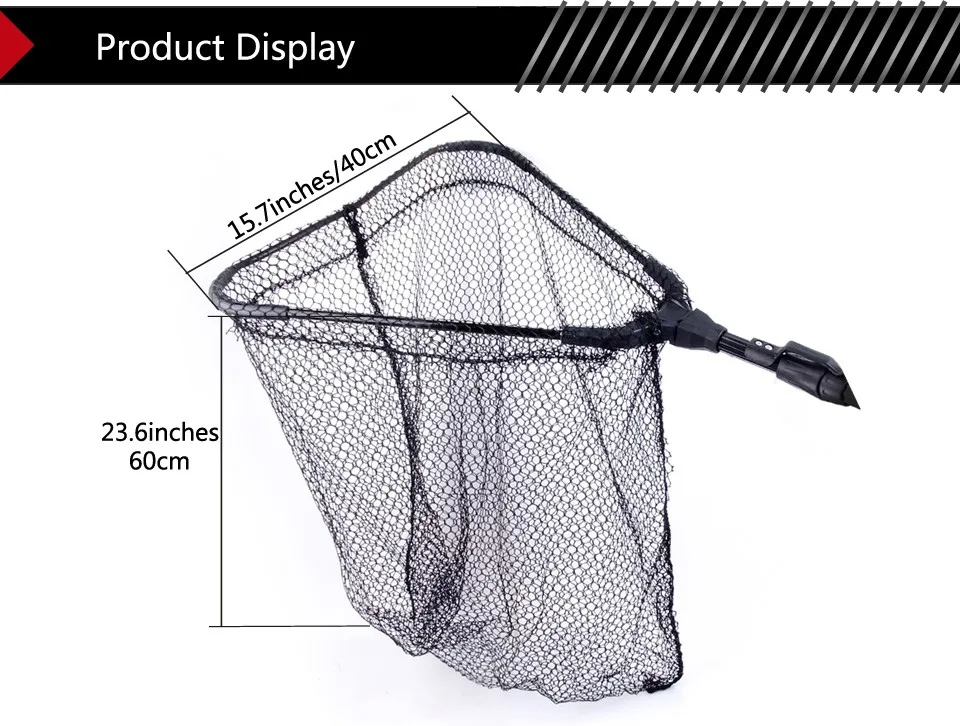 New Folding Fly Fishing Landing Net with Telescoping Handle Fishing Net