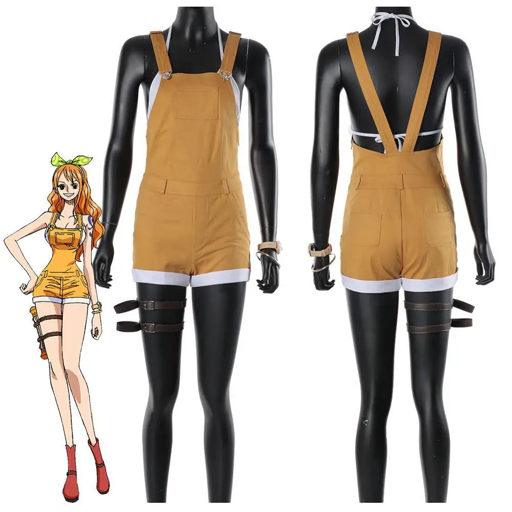 Anime One Piece STAMPEDE Nami Cosplay Costume Outfit Full Set Women ...