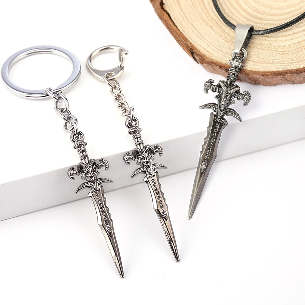 Game Tribal Logo Warcraft Weapon Keychain The Lich King Frostmourne ...