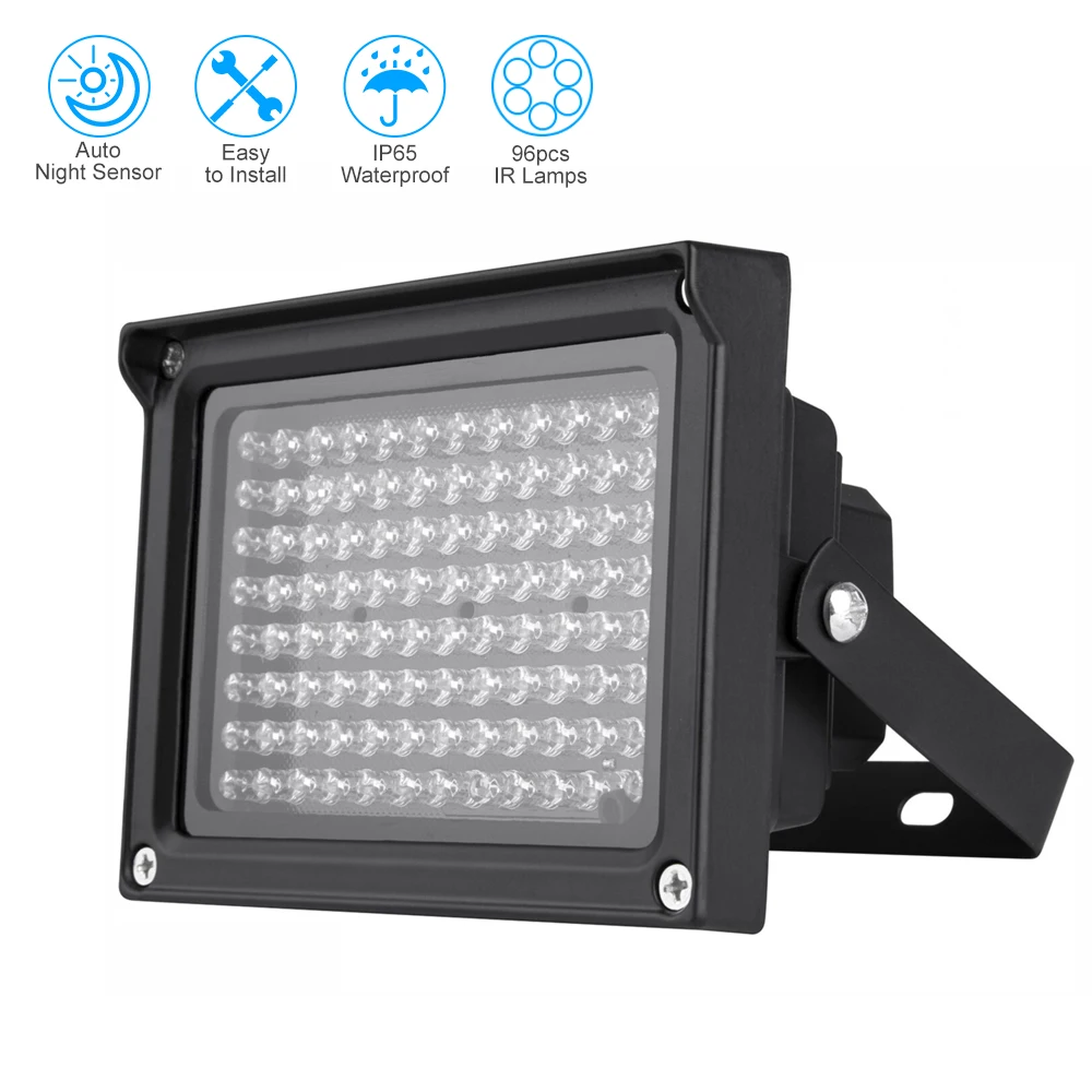 96-LEDS-IR-Illuminator-Array-Lampu-Inframerah-Penglihatan-Malam-Luar ...