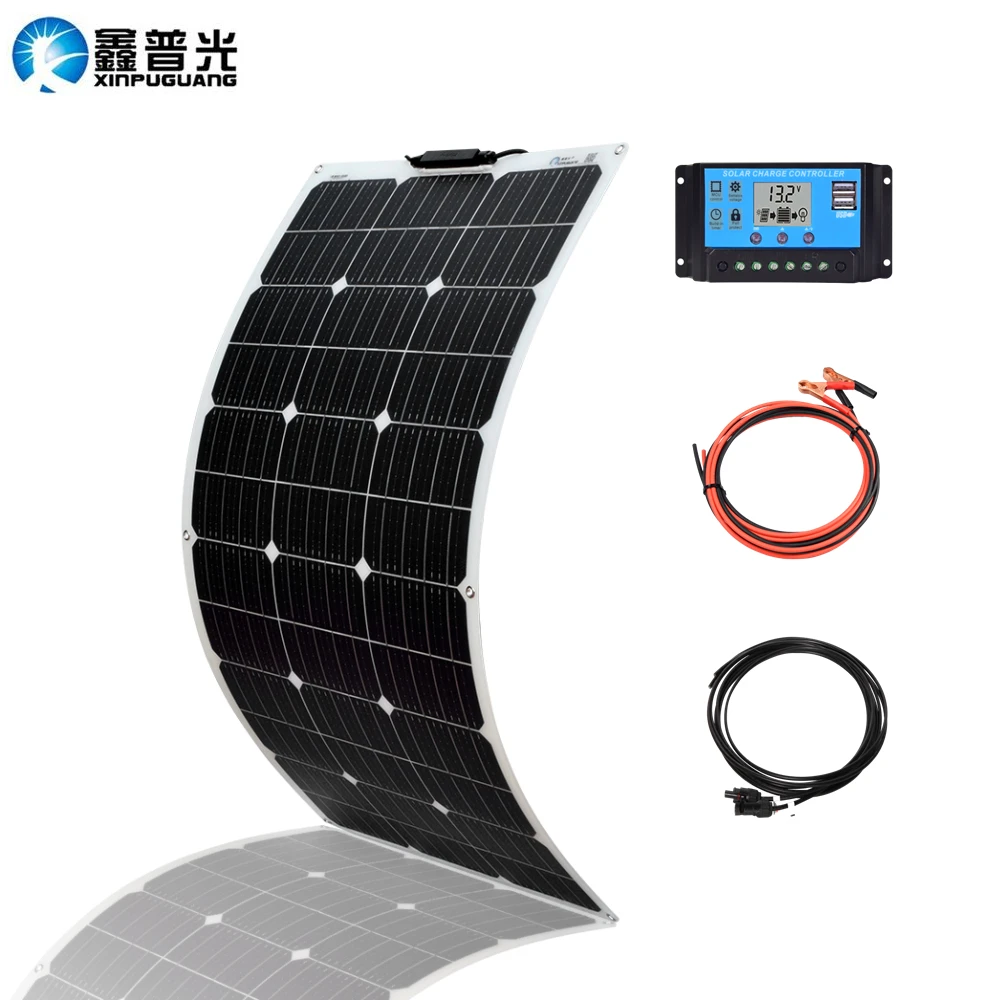 18V Solar Panels Kit Monocrystalline Flexible Panel Solar – Just Solar ...
