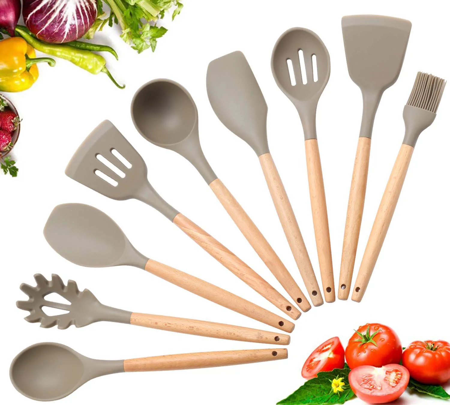 Ermakova Cooking Utensils Kitchen Utensil With Wooden Handle Non Toxic ...