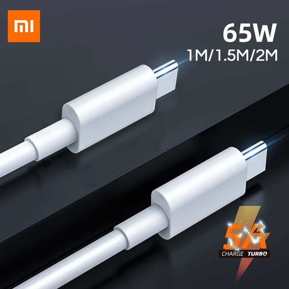 Xiaomi Usb Type C Cable 6A Fast Charging Cord Usbc To Usbc Turbo ...